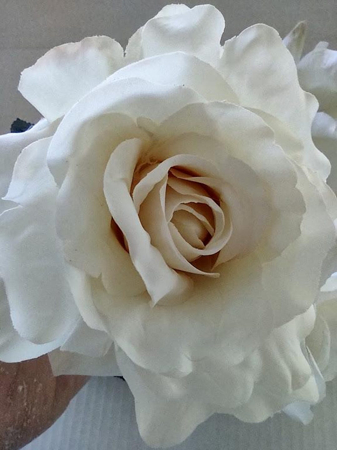 Three Long Stem Real Touch Silk Roses CREAM - Etsy