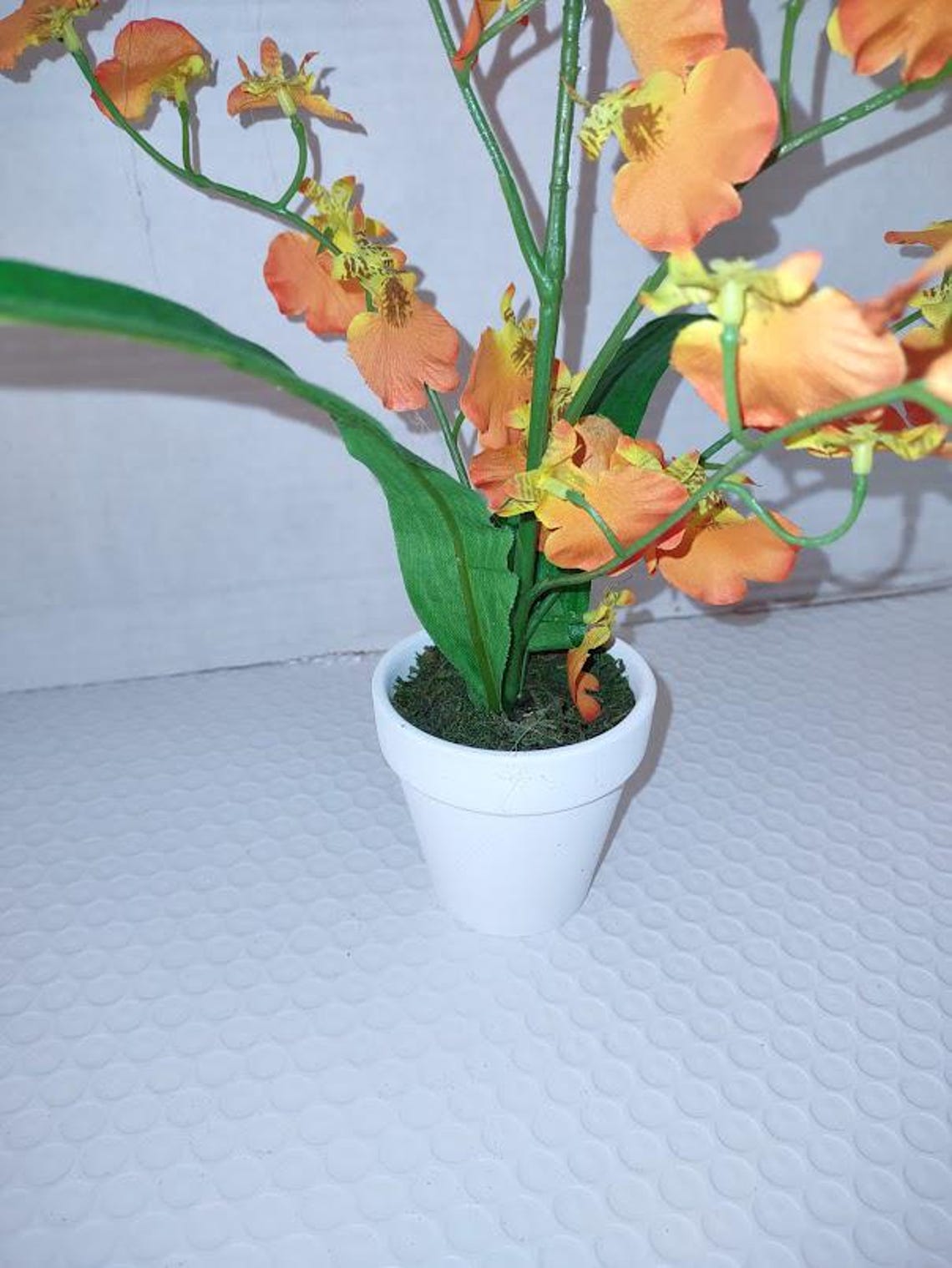 Mini ARTIFICIAL Oncidium Dancing Orchid ORANGE - Etsy