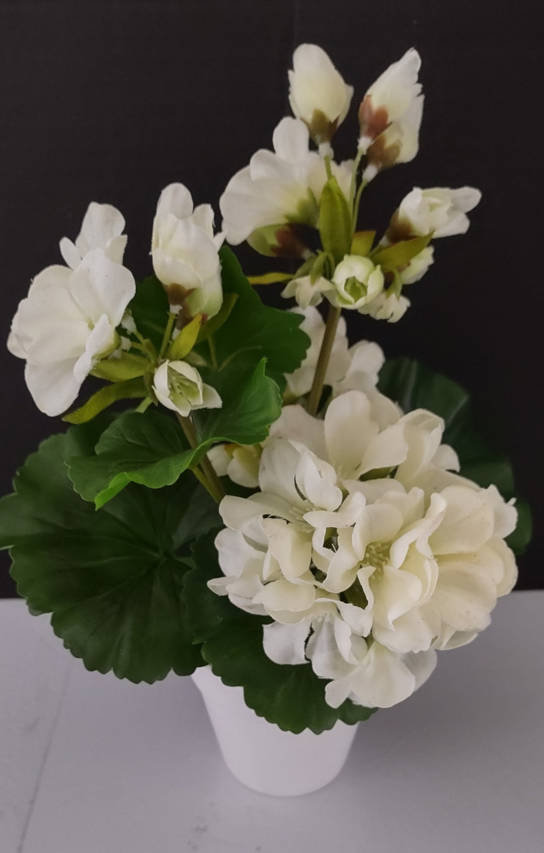 Artificial Mini Geranium Plant Silk Flower Arrangements - Etsy