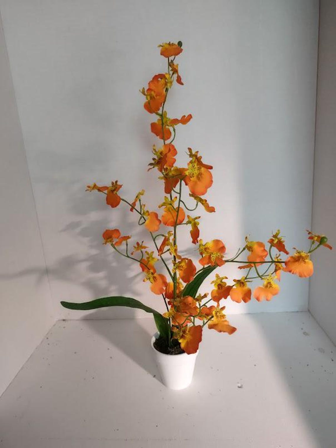 Mini ARTIFICIAL Oncidium Dancing Orchid ORANGE - Etsy