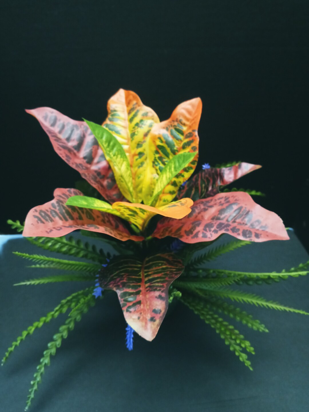 Artificial Mini Croton Bush. Silk Flower Floral Arrangements - Etsy