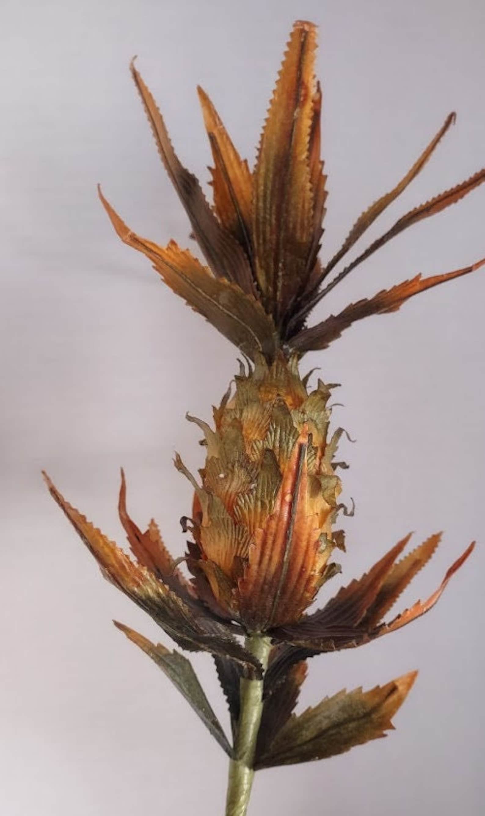 Decorative Fall-colored ANANAS Flower Silk Floral Stems - Etsy