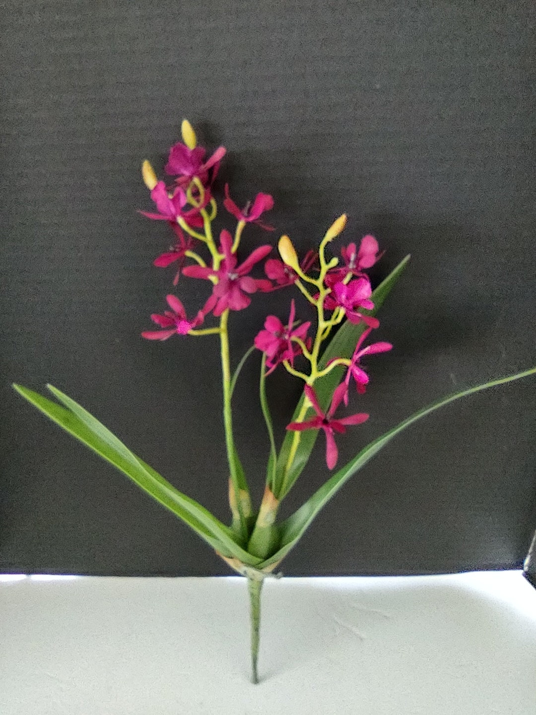 Artificial Mini Cattleya Orchid Stem DEEP WINE - Etsy