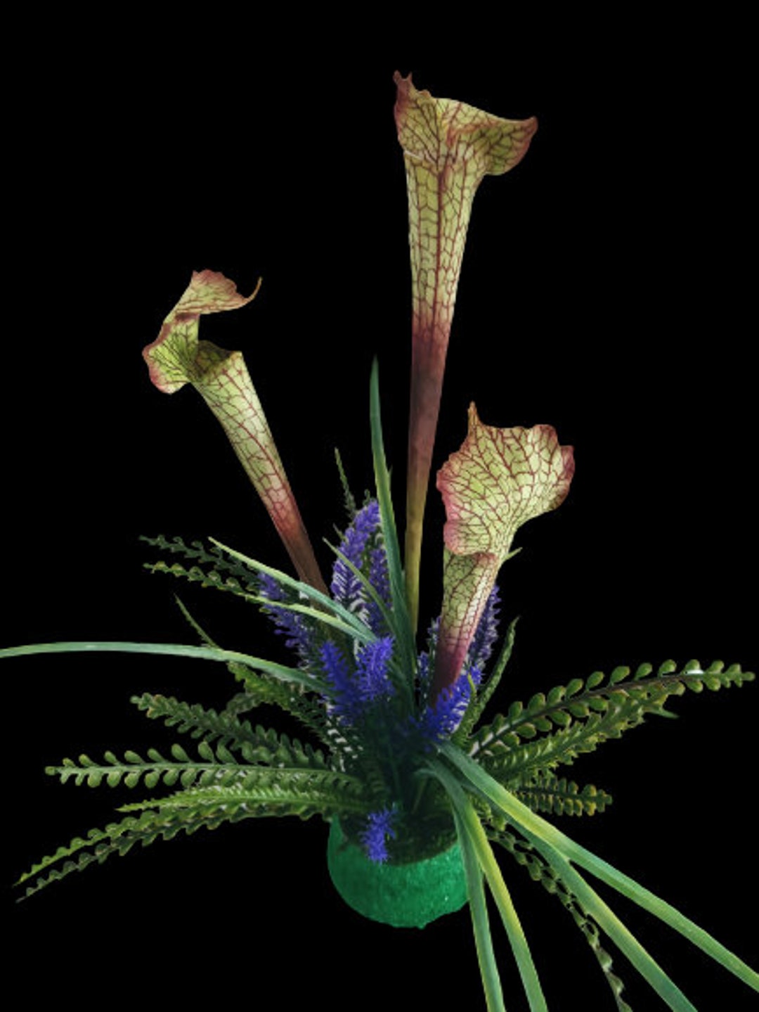 Artificial Mini Pitcher Plant Decoration. Carnivorous Plants Silk ...