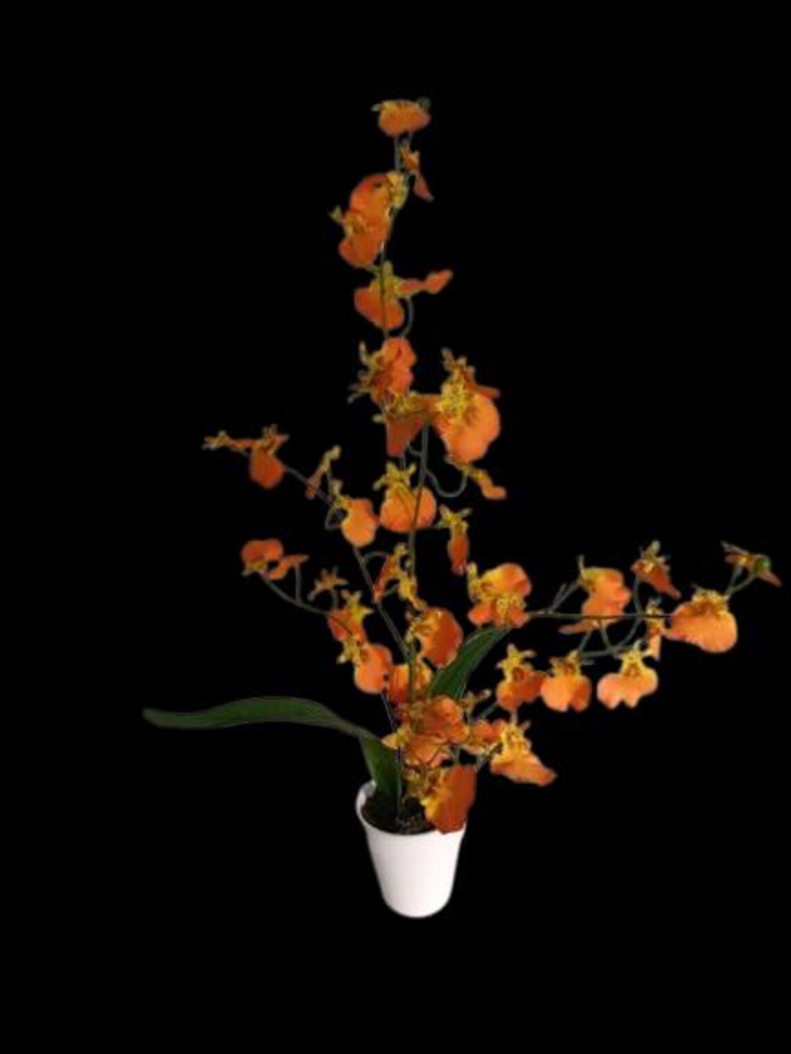 Mini ARTIFICIAL Oncidium Dancing Orchid ORANGE - Etsy