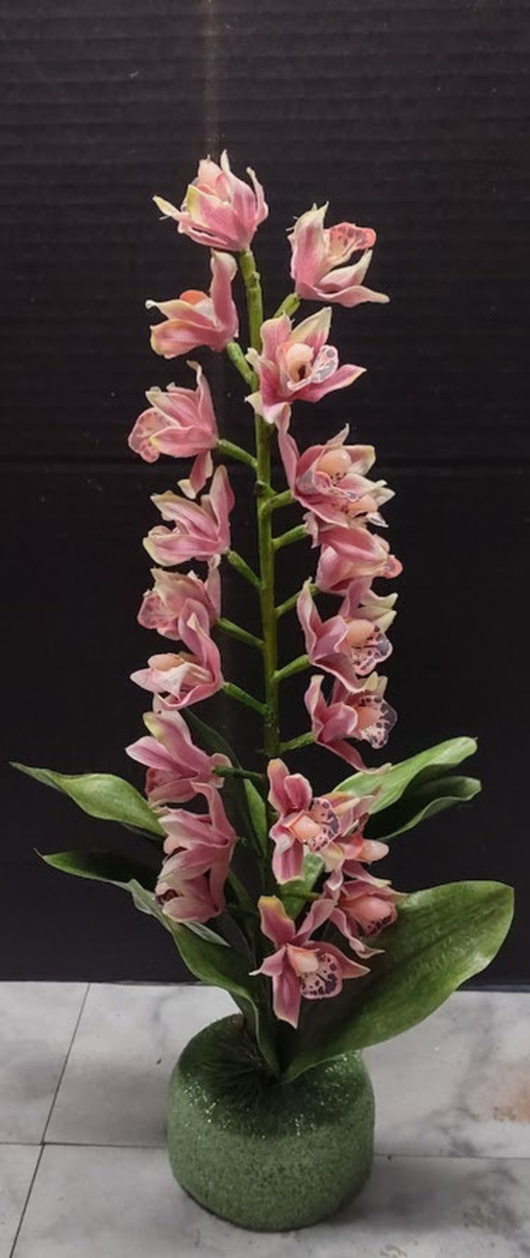 Artificial Cymbidium Orchid Table Decoration - Etsy