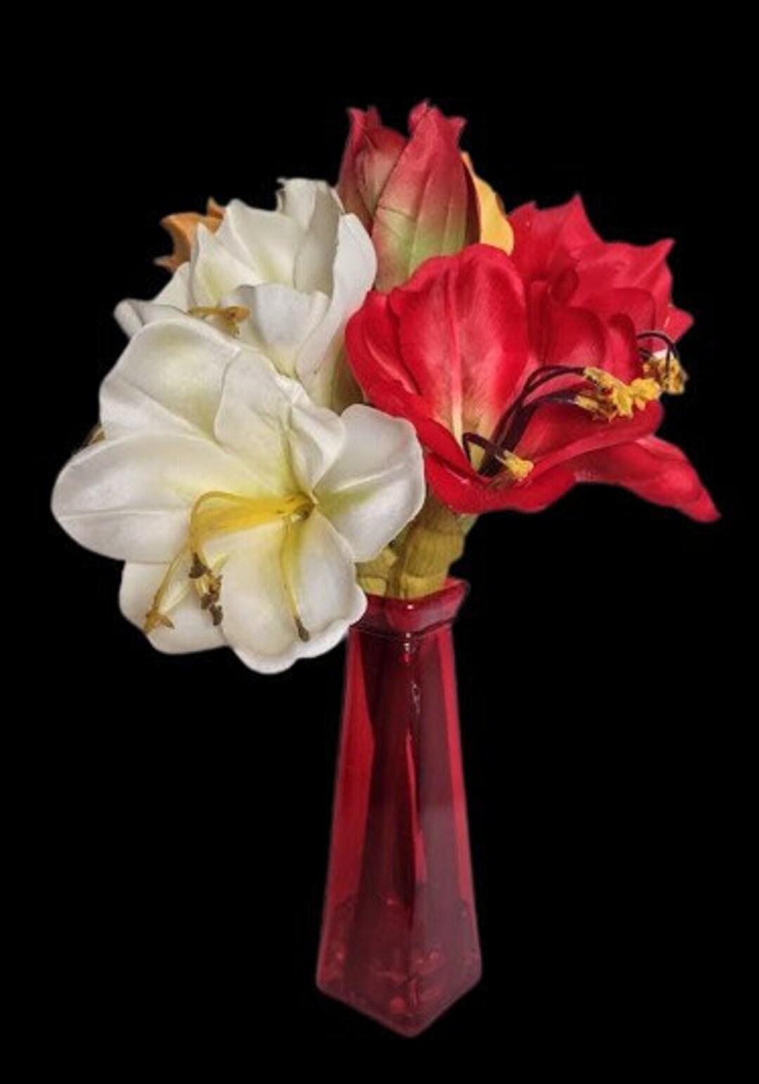 Artificial Amaryllis Flower Arrangement. Home Decoration Silk Flowers ...