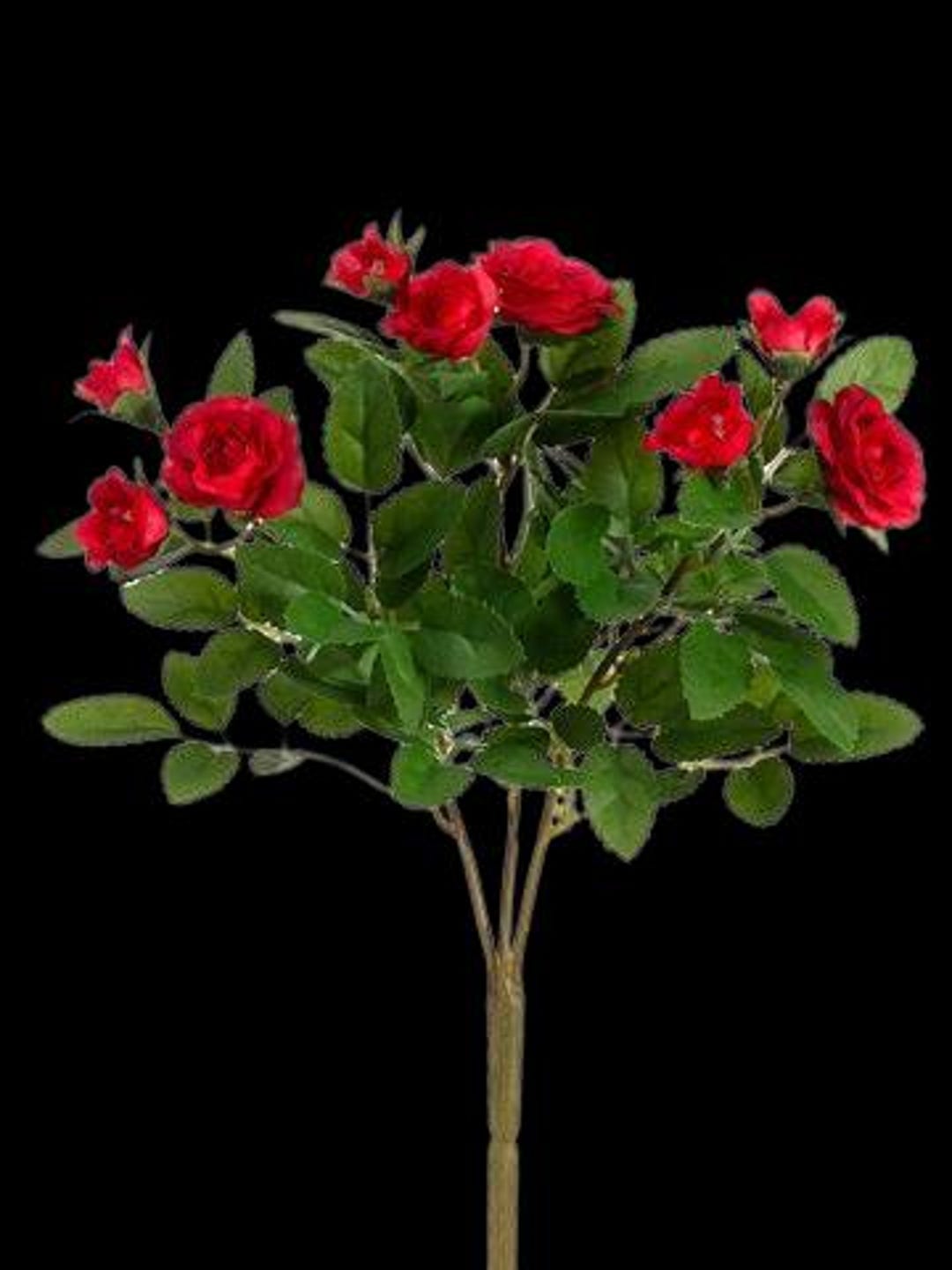Mini Artificial Rose Bush RED - Etsy