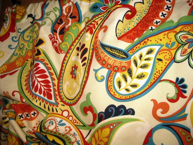 Valance Curtain! Gathered Mock Roman Rod Pocket Window Treatment in ...