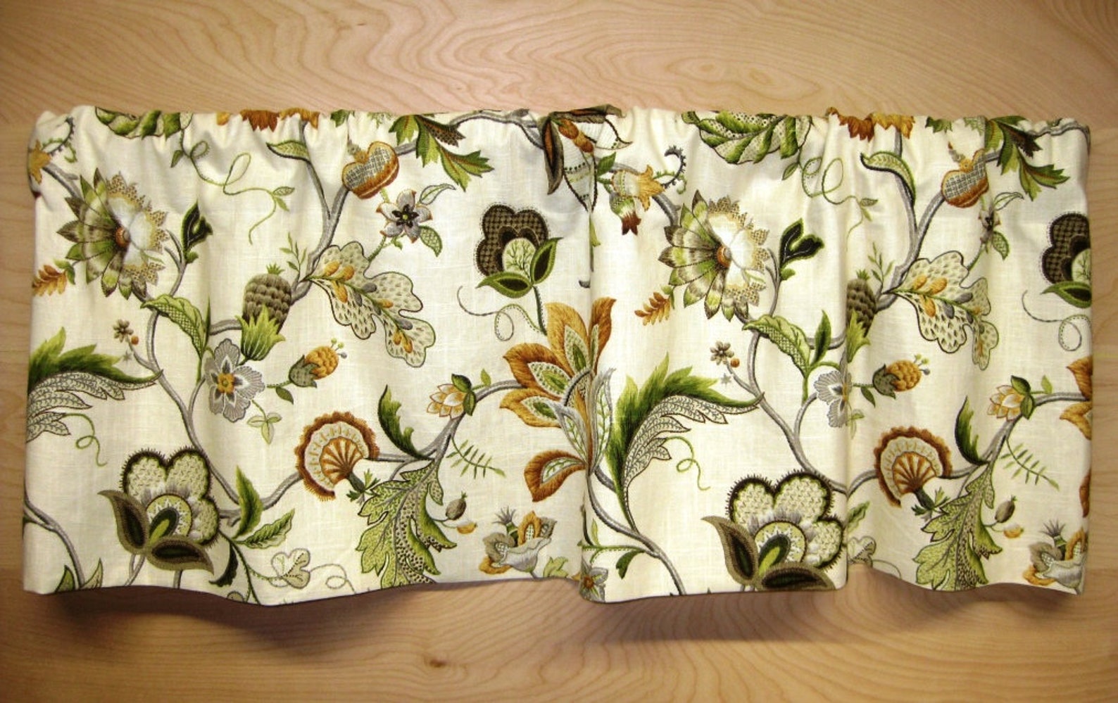 Valance Gathered Straight-hem Rod Pocket Window Treatment in - Etsy