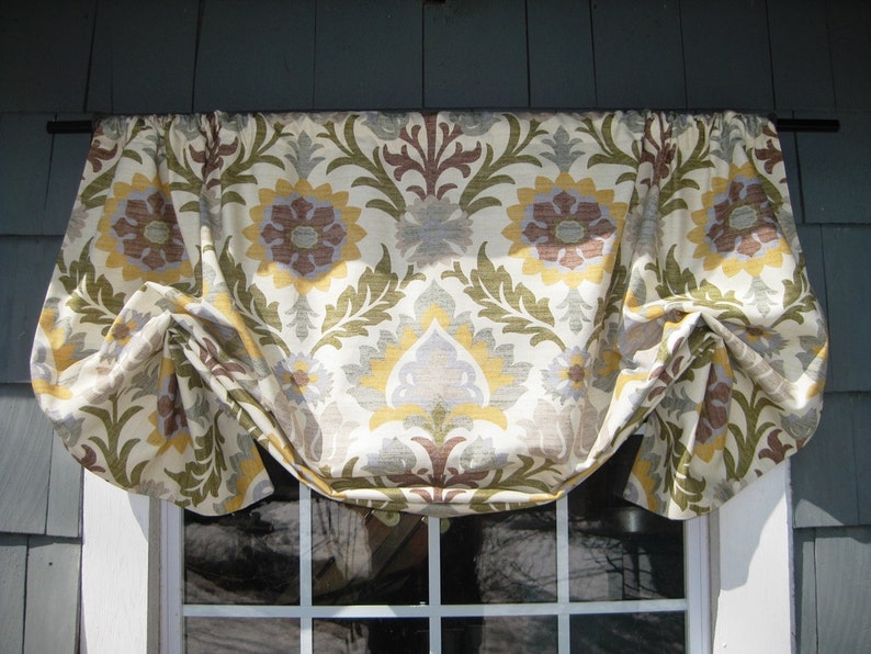 Waverly Santa Maria Pebble Valance - Gathered Mock Roman Shade - Etsy