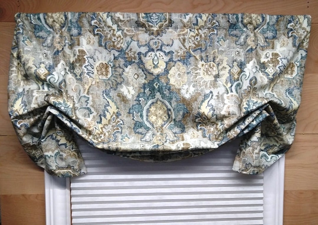 Ready to Ship! Gathered Mock Roman Rod Pocket Valance in Swavelle ...