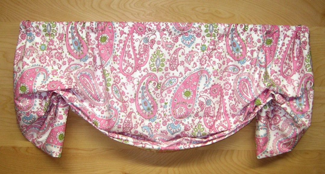 Ready to Ship! Valance Gathered Mock Faux Roman Shade Rod Pocket Window ...