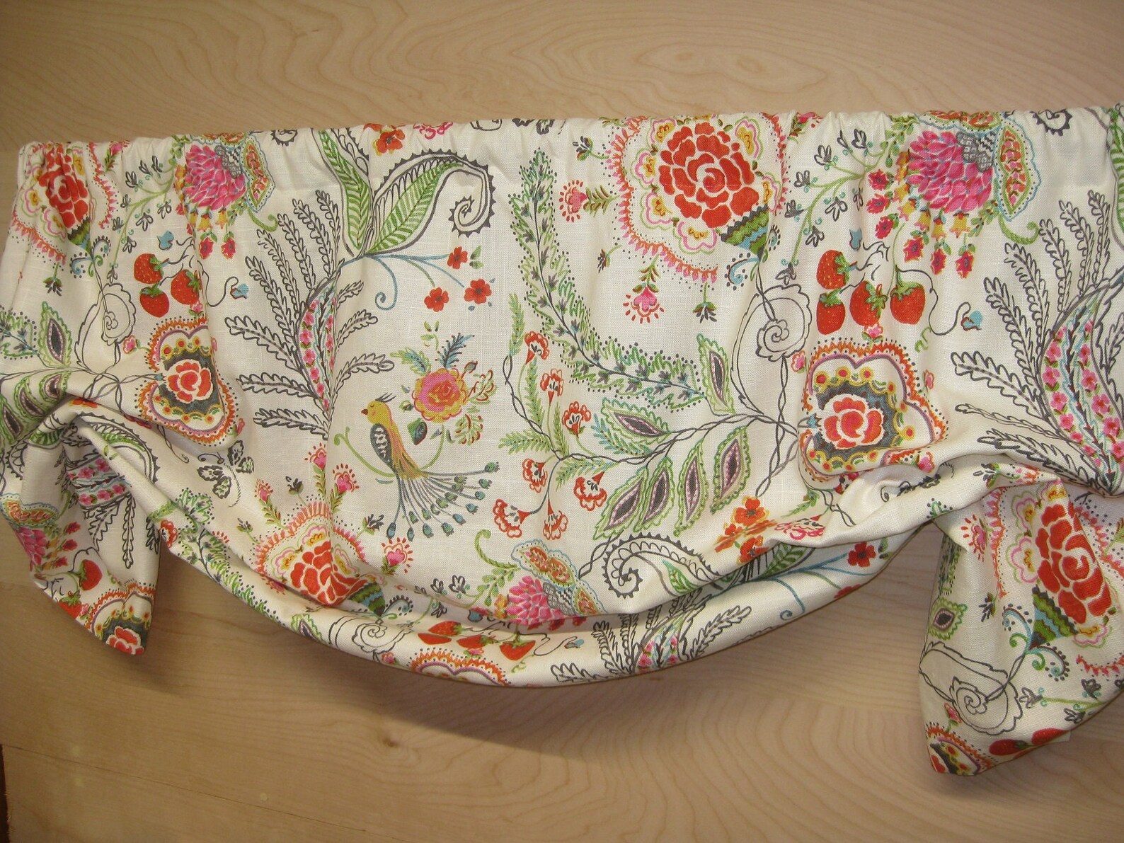 Curtain Valance! Gathered Mock Roman Rod Pocket Window Treatment in ...