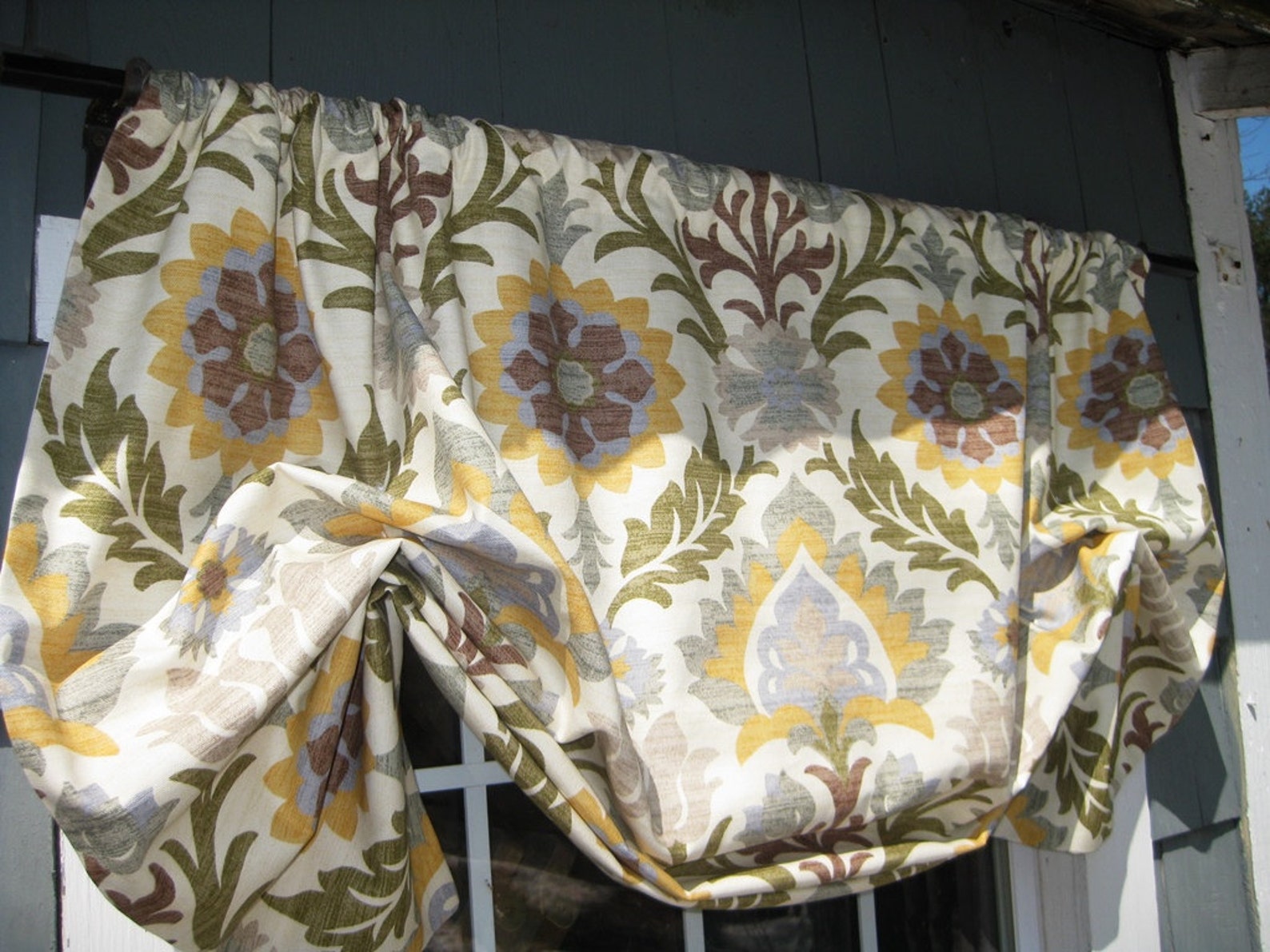 Waverly Santa Maria Pebble Valance - Gathered Mock Roman Shade - Etsy
