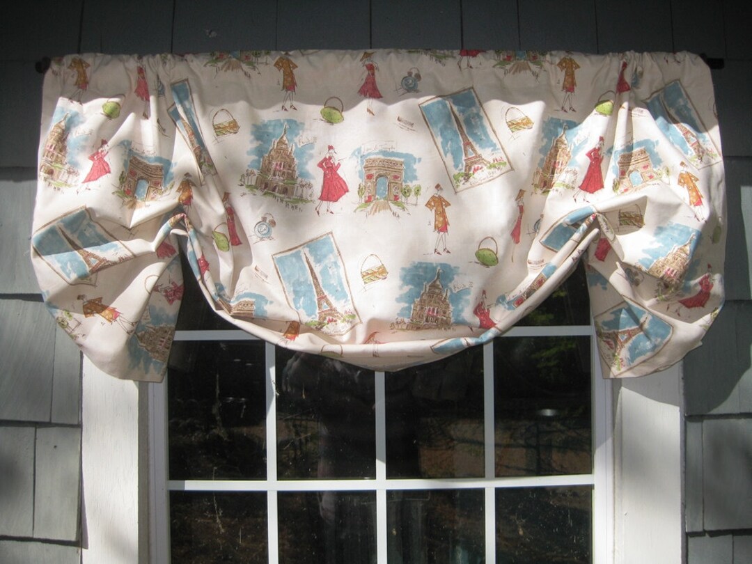 Valance Ready to Ship Gathered Mock Faux Roman Rod Pocket Window ...