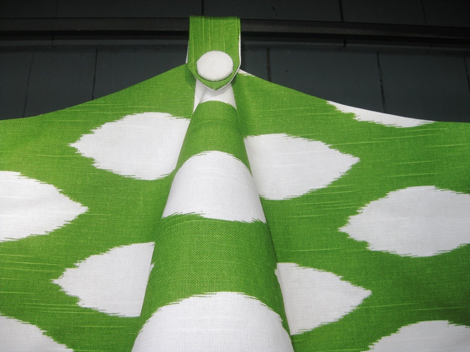 Valance Curtain Claudine Button Tab Scalloped Window Treatment - Etsy