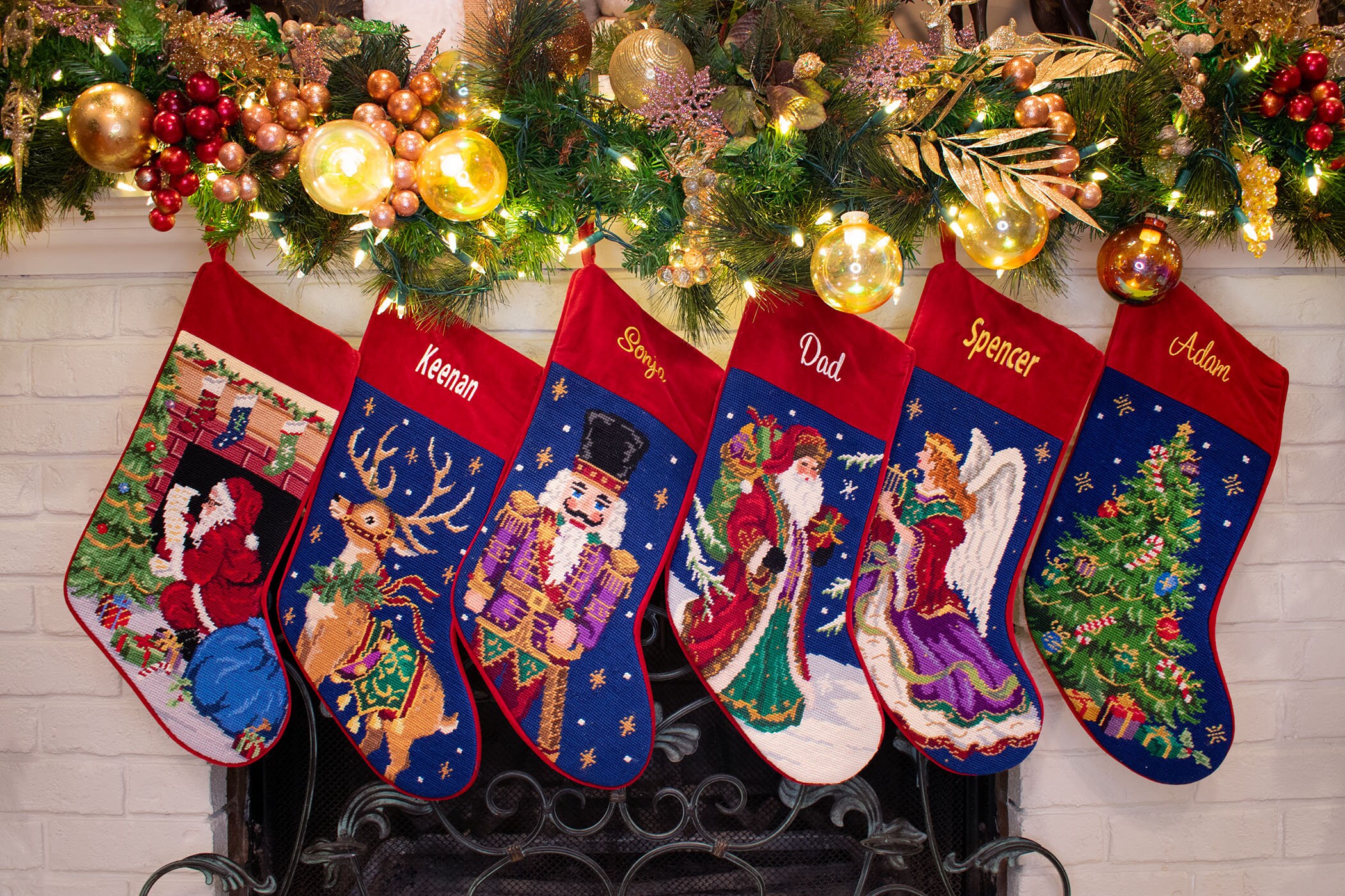 Personalized Needlepoint Christmas Stockings