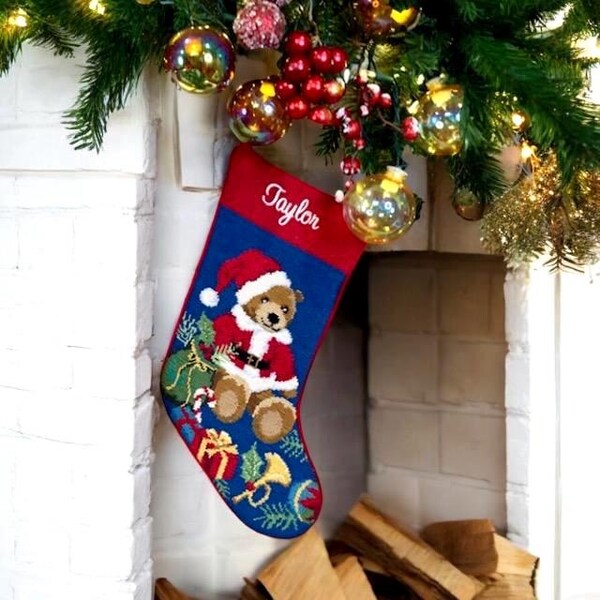 Santa Stocking - Etsy