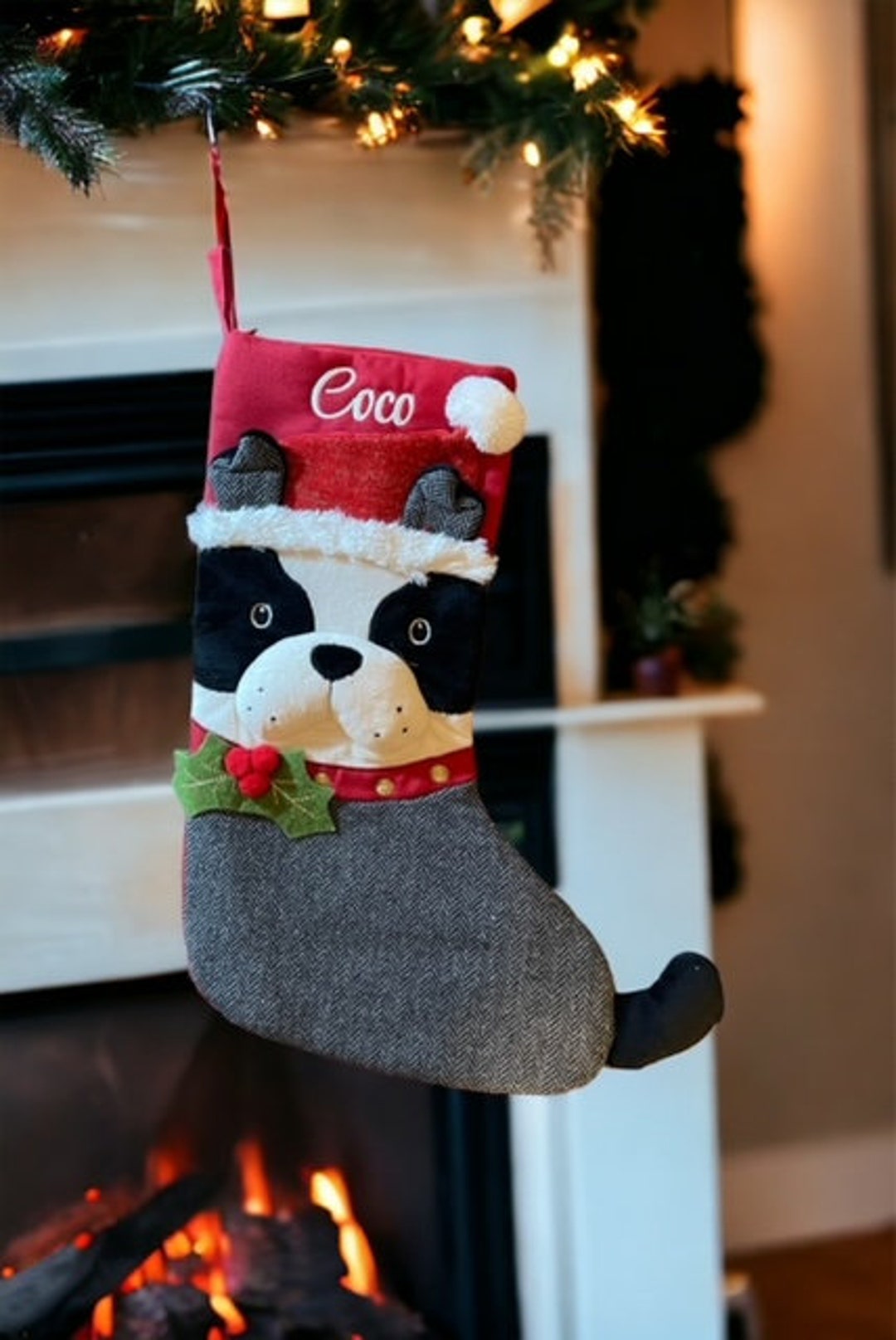 French Bulldog Owners Christmas Decor Cute Frenchie Stocking With ...