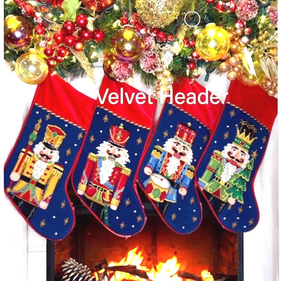 Nutcracker Personalized Needlepoint Christmas Stockings A Festive ...