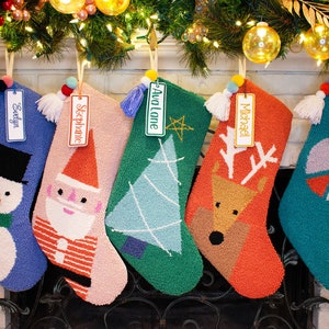 Christmas Stockings Personalized Hook Stocking, Family Hooked Stockings ...