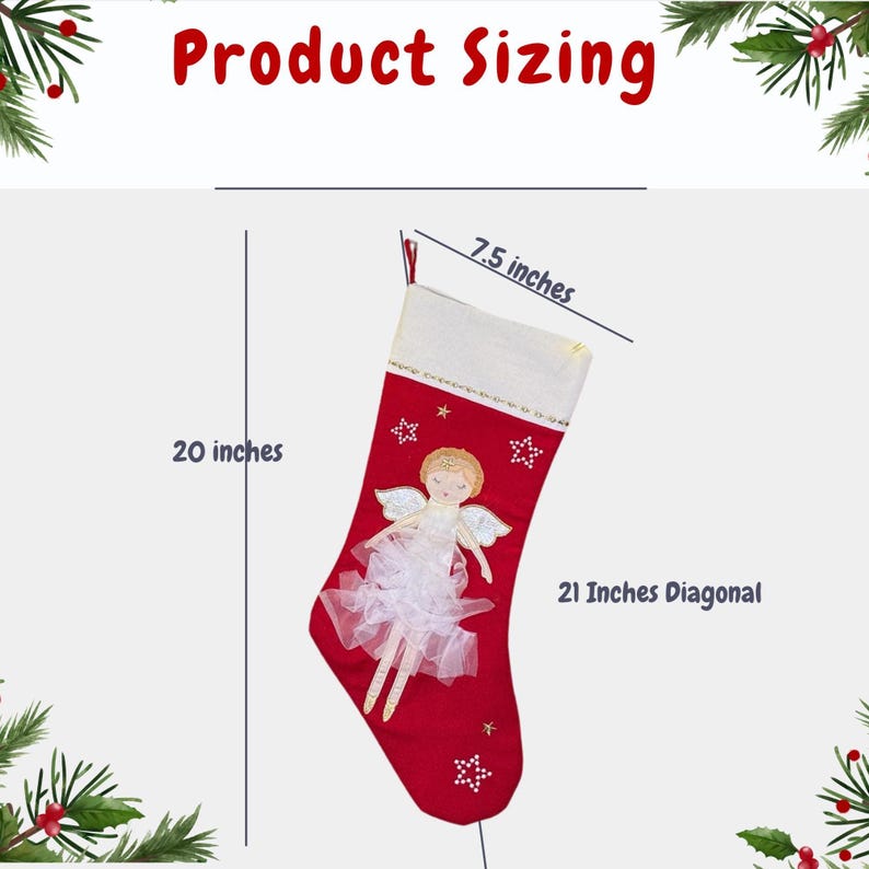 Personalized Christmas Stocking for Kids: Red Applique Stocking - Etsy