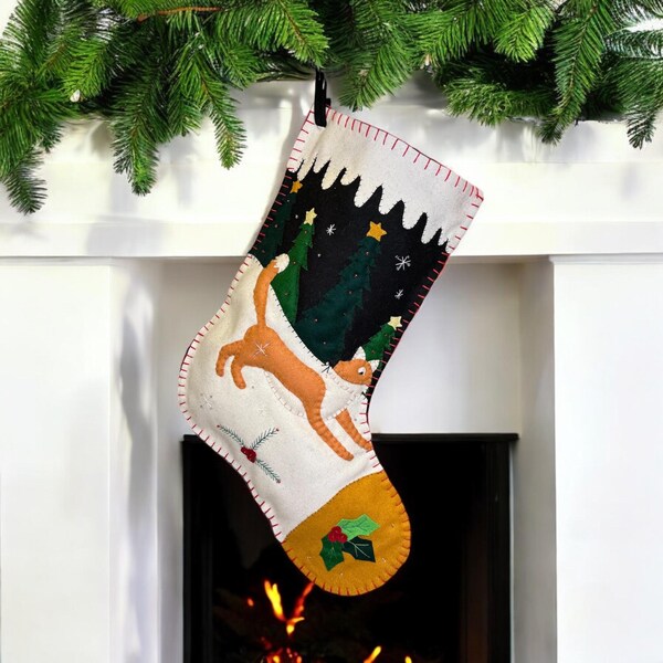 Christmas Stocking Fox - Etsy