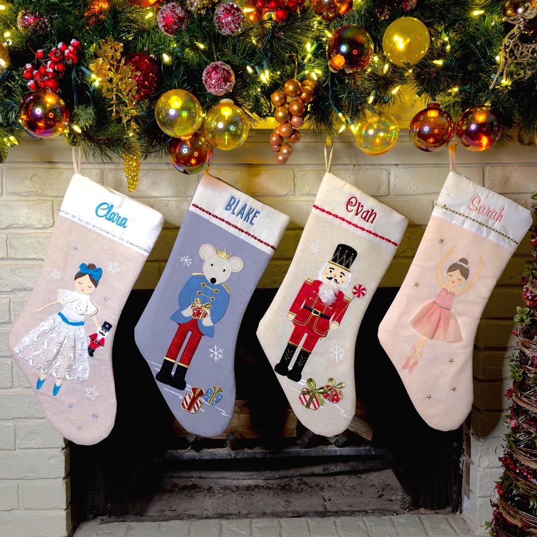 Personalized Nutcracker Christmas Stockings | Designs: Clara, King ...