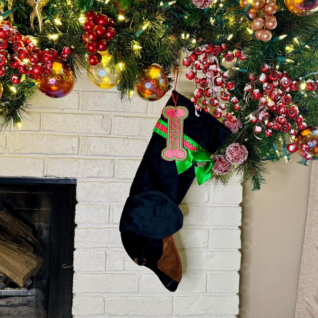 Dachshund Christmas Stocking A Whimsical Addition to Your Holiday ...