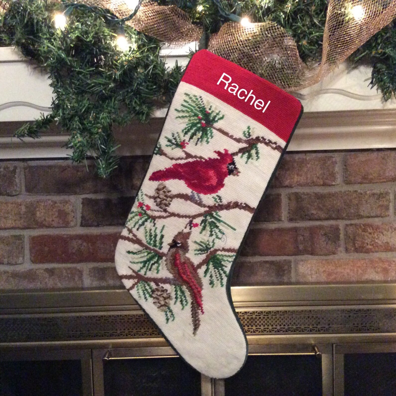Cardinal Christmas Stocking Personalized Stockings - Etsy