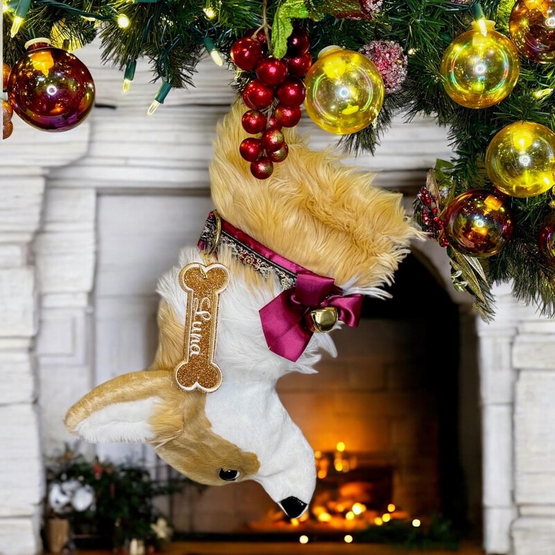 Corgi Christmas Stocking - Etsy