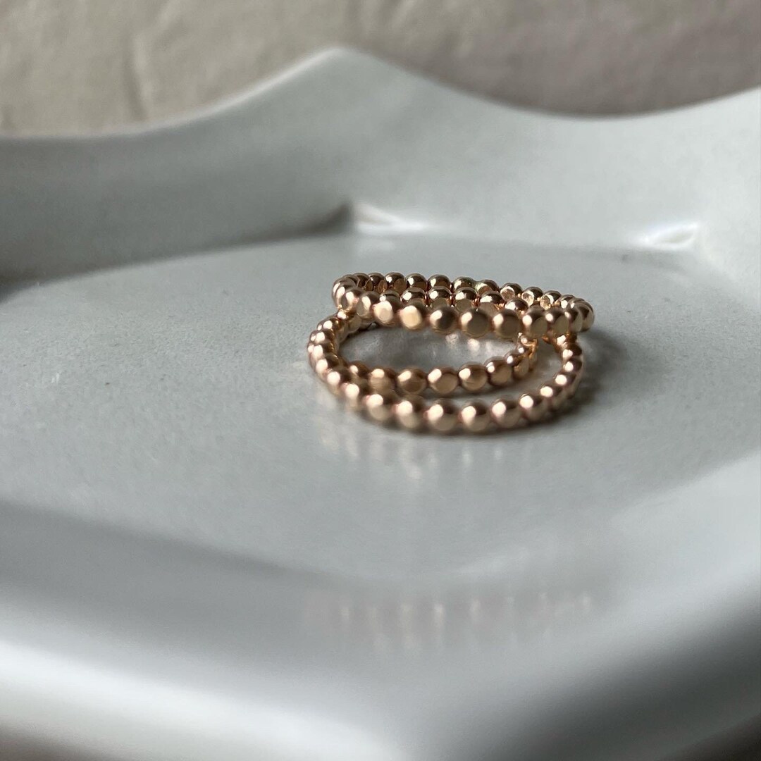 Cora Hammered Bubble Ring, Goldfill Stacking Ring, Everyday Stacker ...