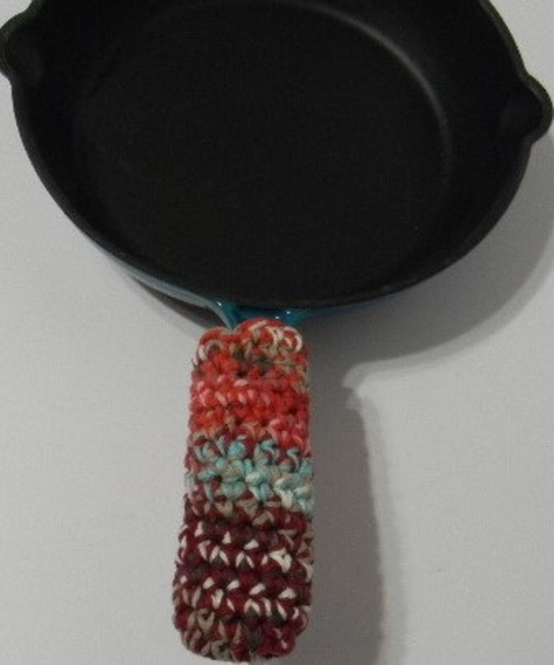 Crocheted Handle Cover for Cast Iron Skillet, Camping Gear, Summer ...