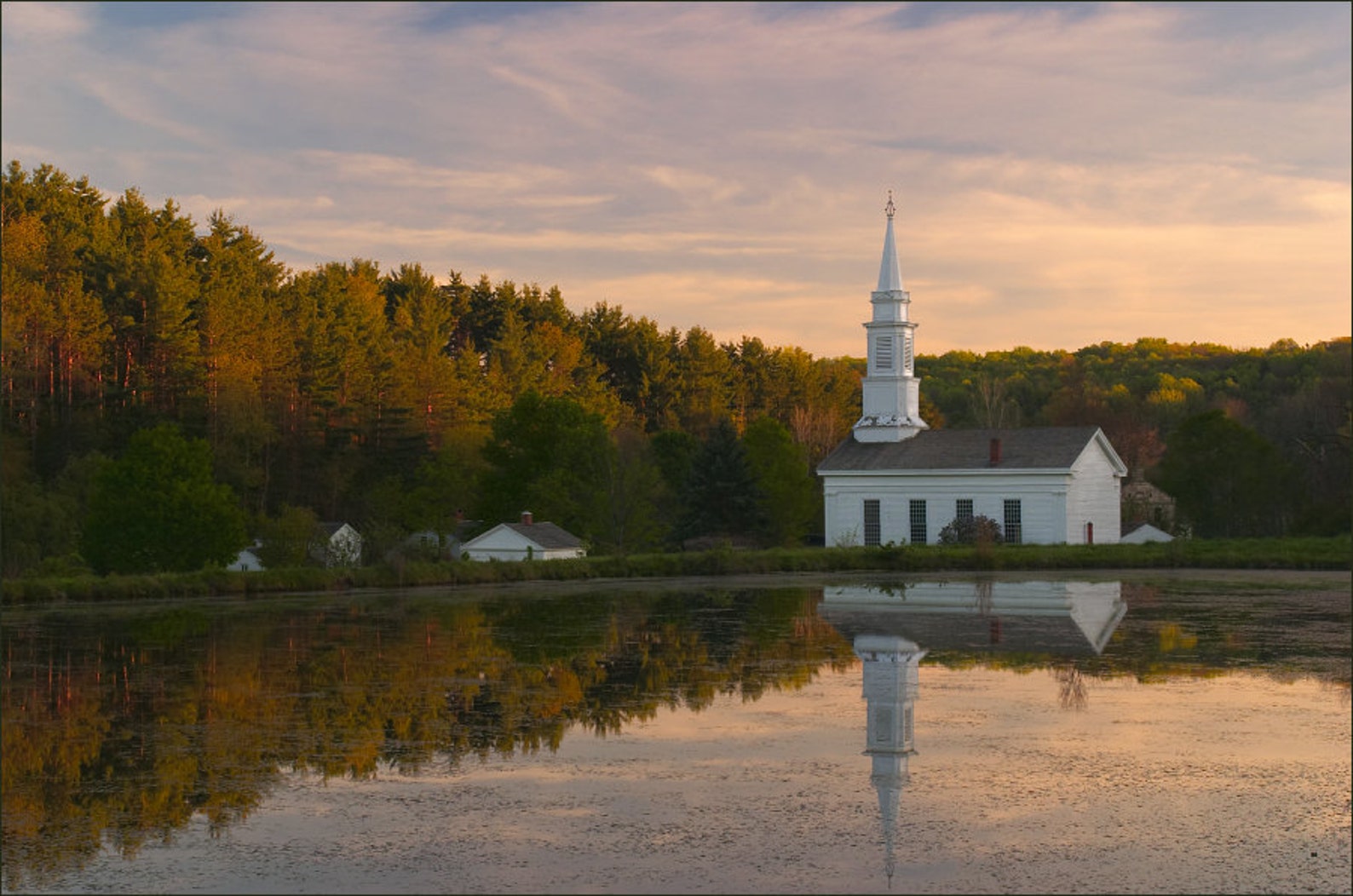 Evening on a Farm - Country Church - Historical Hale Farm in Ohio ...
