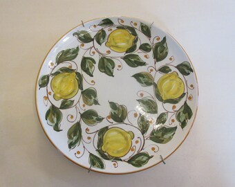 Italian Pottery Lemon Plate Decor Vintage | Etsy
