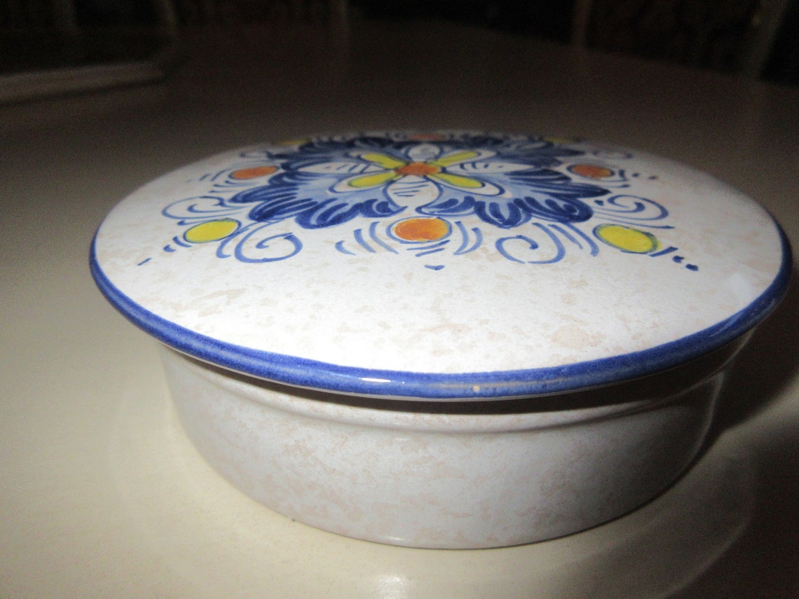 ITALY MACLADIN DERUTA Container With Lid - Etsy