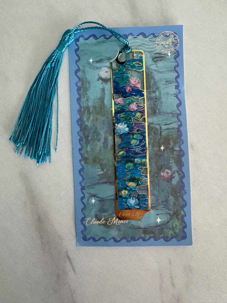 Water Lillies Metal Bookmark - Claude Monet - Etsy