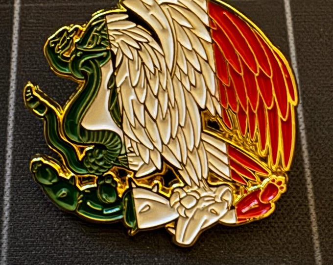 Mexico Flag Eagle Pin - Etsy
