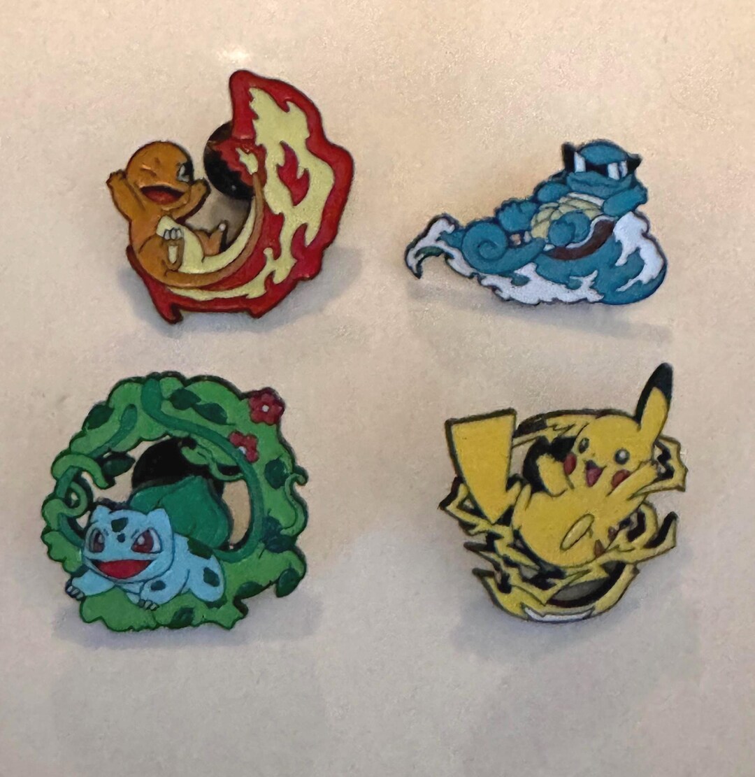 Pokémon 4 Pack Pins - Etsy