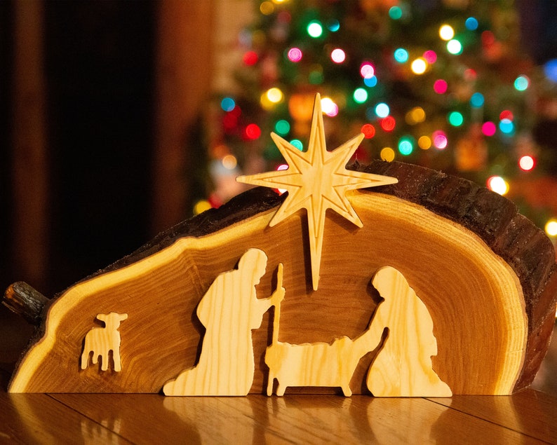 Wooden Nativity Printable Wall Art, Christmas Nativity, Still Life ...