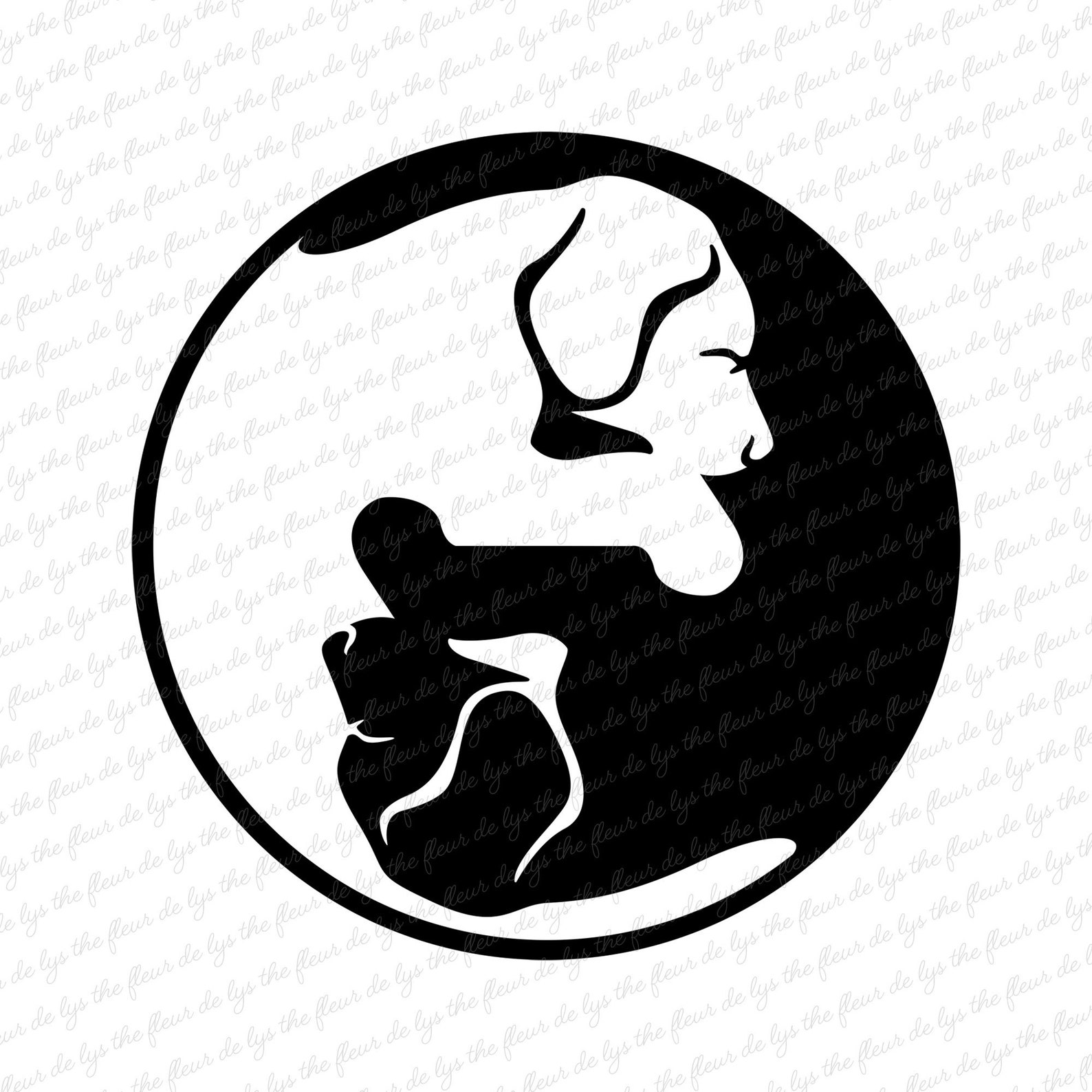 Ying Yang Puppy Dog SVG PNG EPS, Silhouette Cricut Cut File, Animal Pet ...