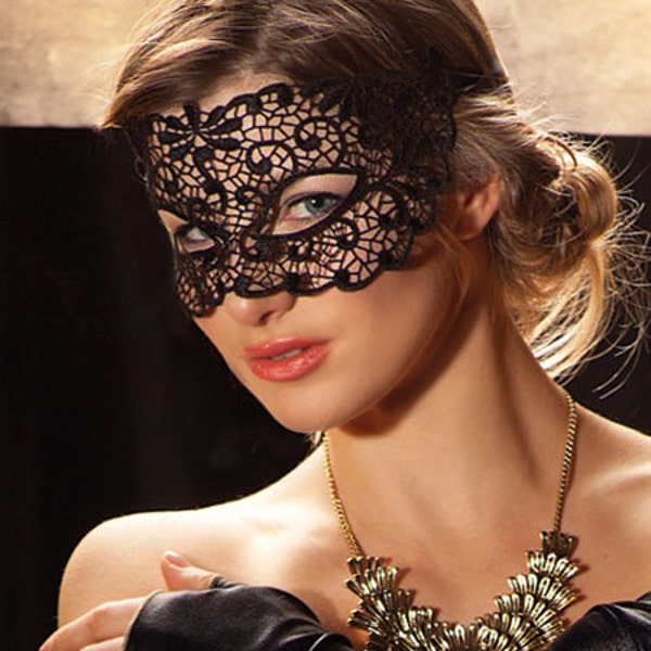 Black Lace Mask - Etsy