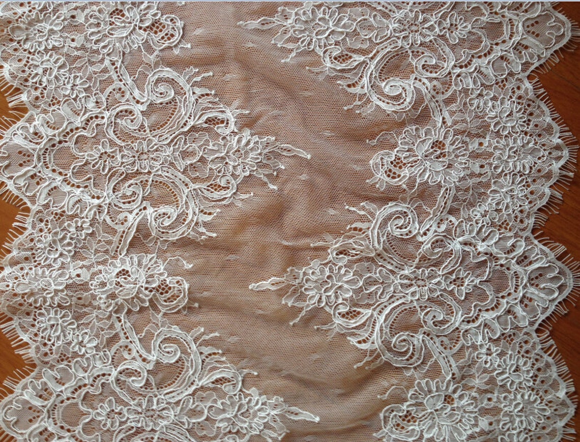 SALES 3 Meters/piece Ivory Alencon Lace Hem French Alencon | Etsy