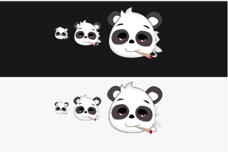 Stoned Panda Emote - Etsy