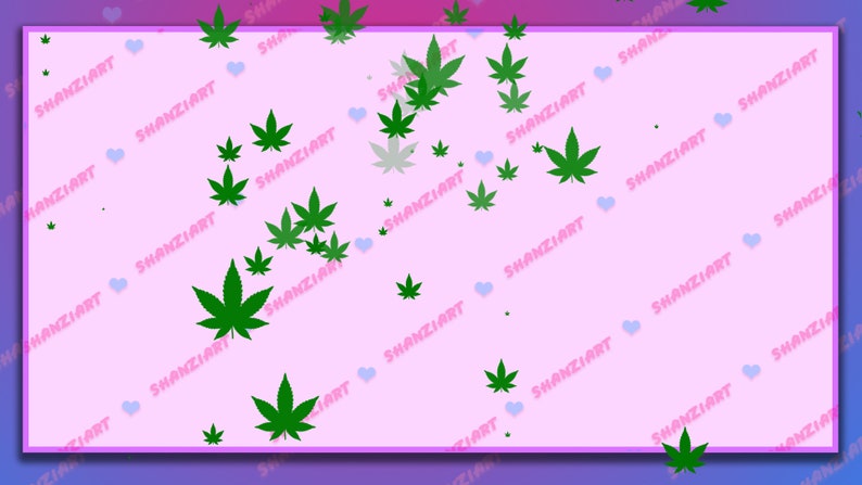 Animated Weed Leaves | Stream | Stoner | Twitch | Overlay - Etsy
