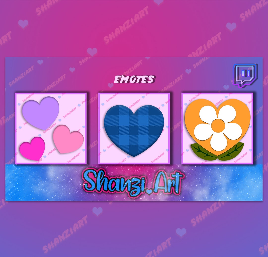 Heart Emotes for Twitch, Discord - Etsy