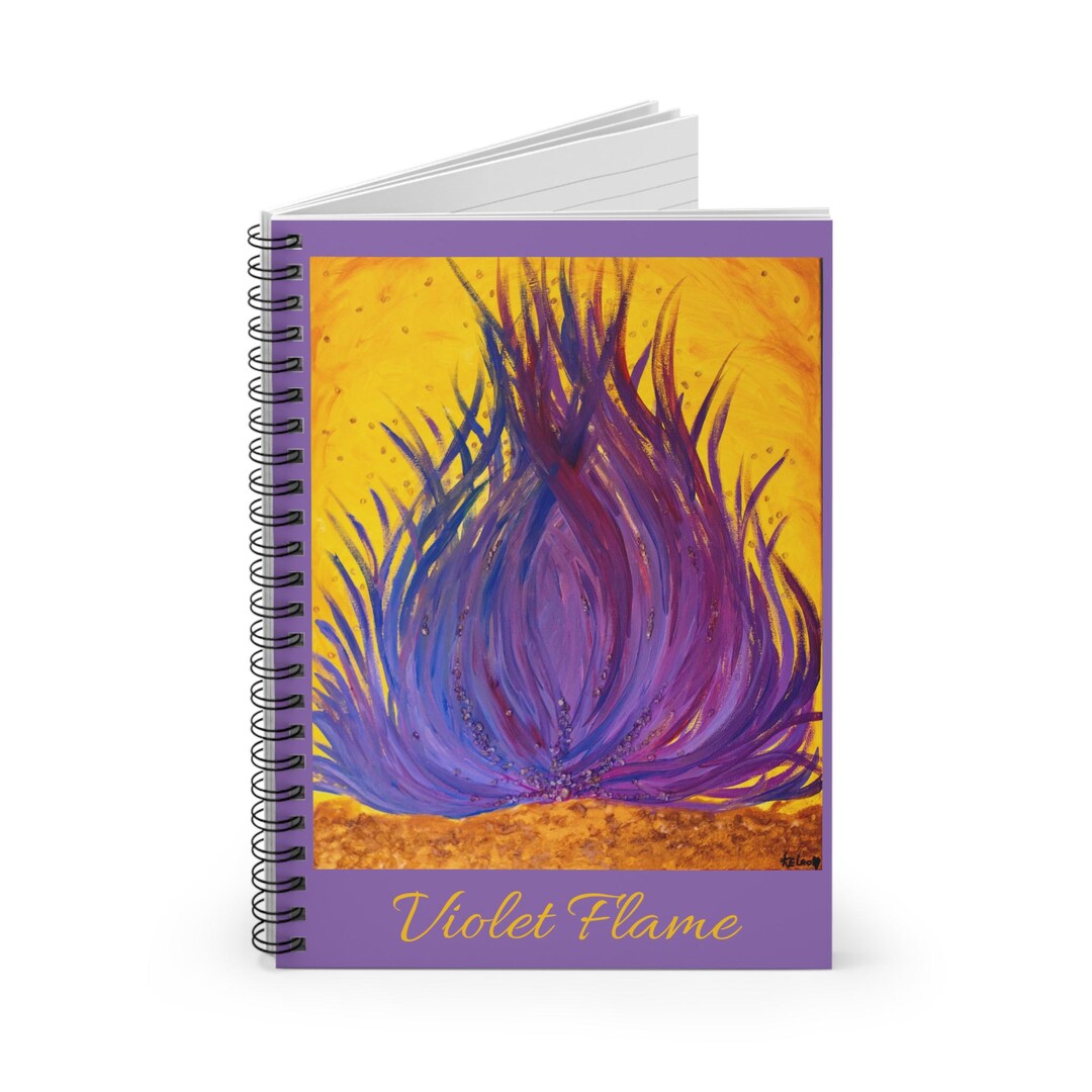 Spiral Notebook Violet Flame - Etsy