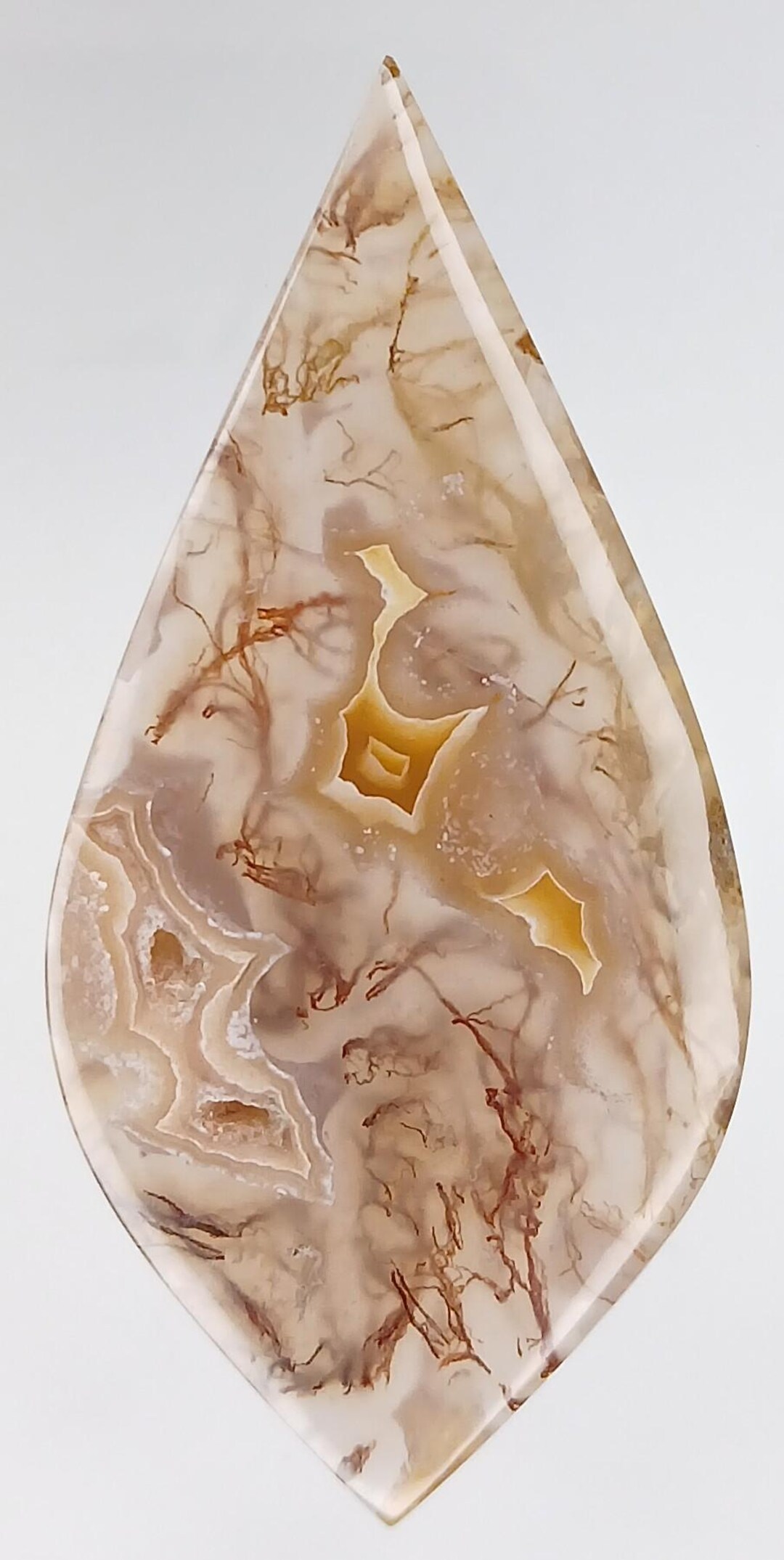 Golden Priday Plume Agate Designer Freeform Gemstone Cabochon With ...