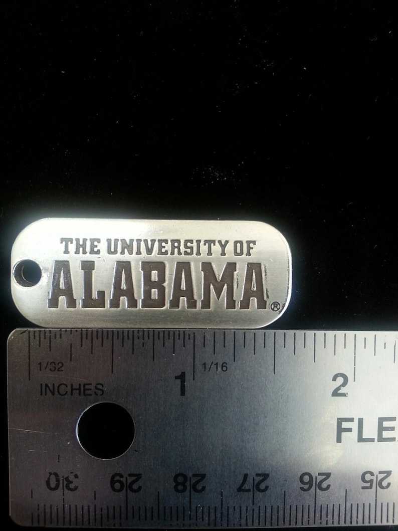 University of Alabama Crimson Tide Dog Tag Silver Charm Great Gift Idea ...
